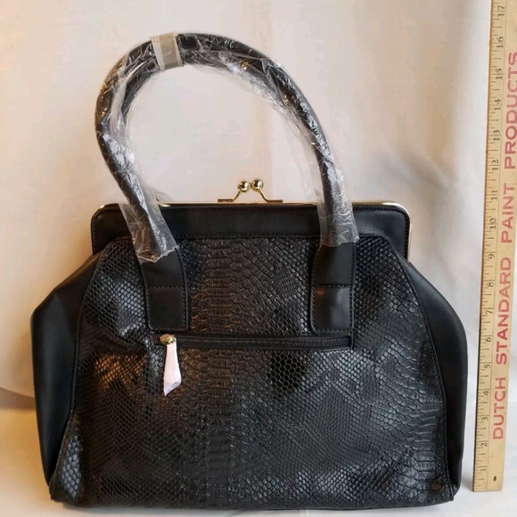 MG Collection | Bags | New Mg Collection Large Vegan Black Handbagpurse ...